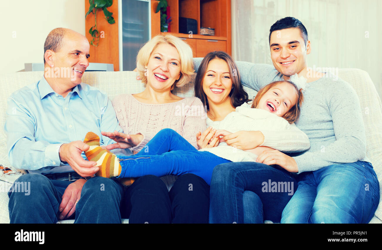 Big family in small house hi-res stock photography and images - Alamy