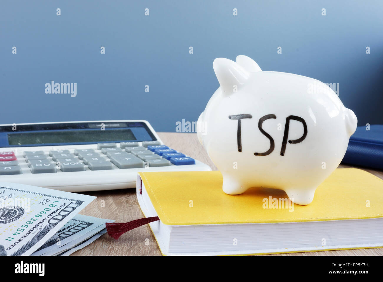 Thrift savings plan TSP written on a piggy bank Stock Photo - Alamy