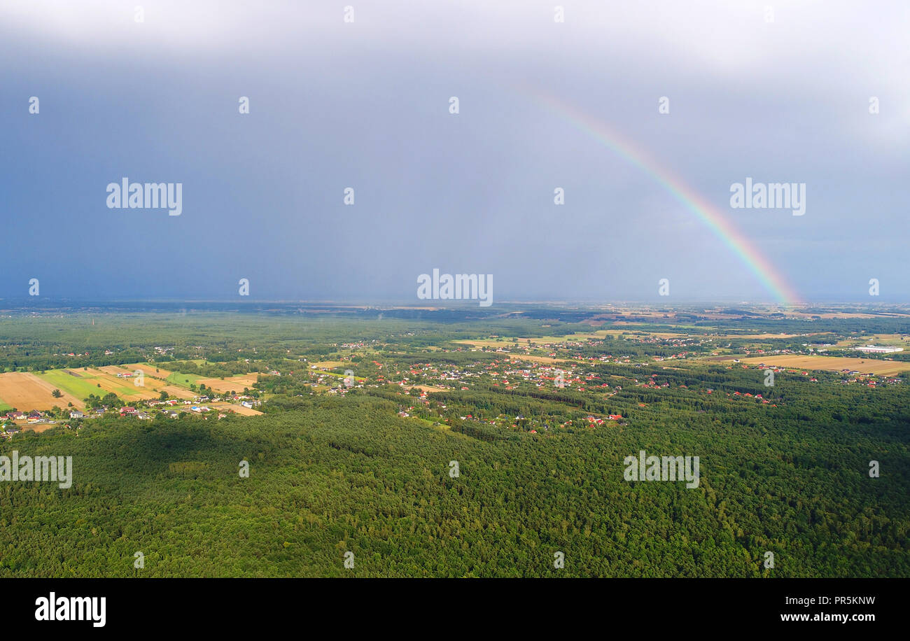 Rainbow seen from the air Stock Photo - Alamy