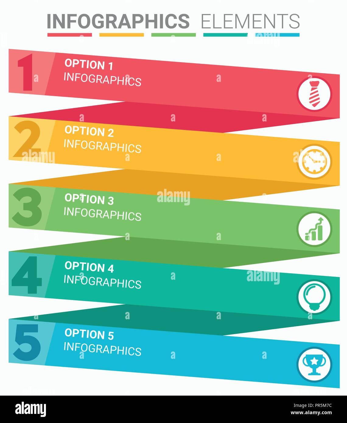 INFOGRAPHICS element abstract design the number top five list template ...