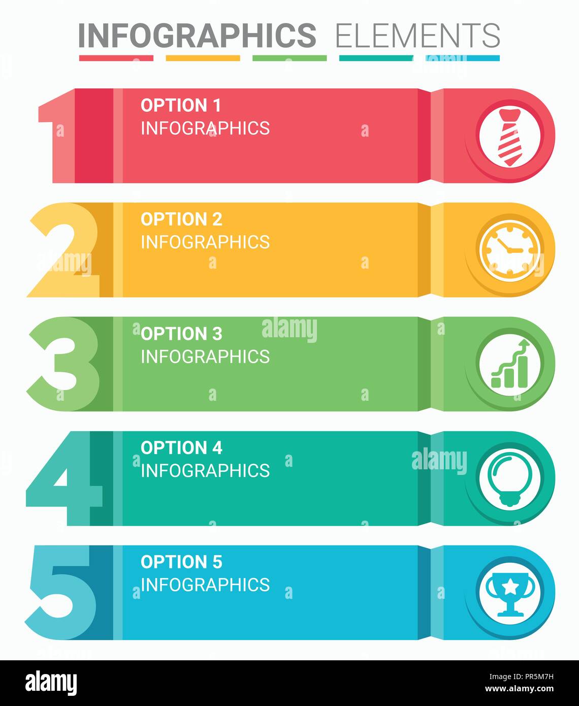 INFOGRAPHICS element abstract design the number top five list template ...
