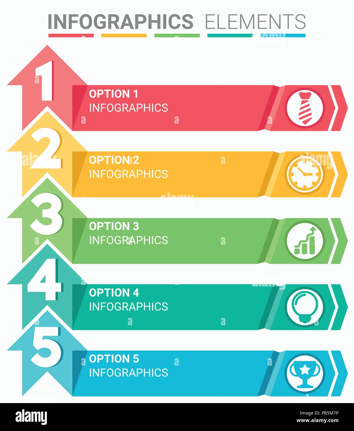 INFOGRAPHICS element abstract design the number top five list template ...