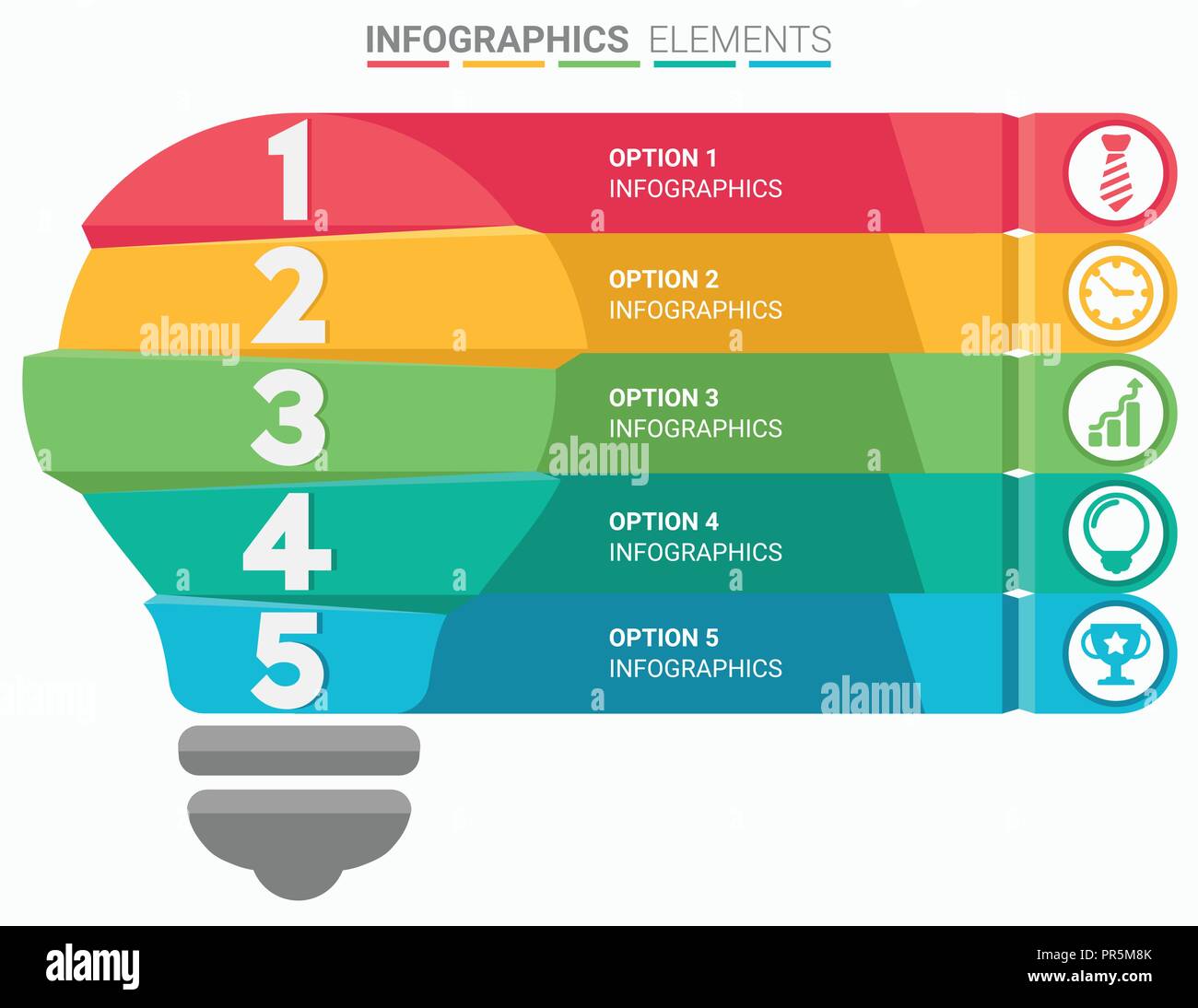INFOGRAPHICS element abstract design the number top five list template ...