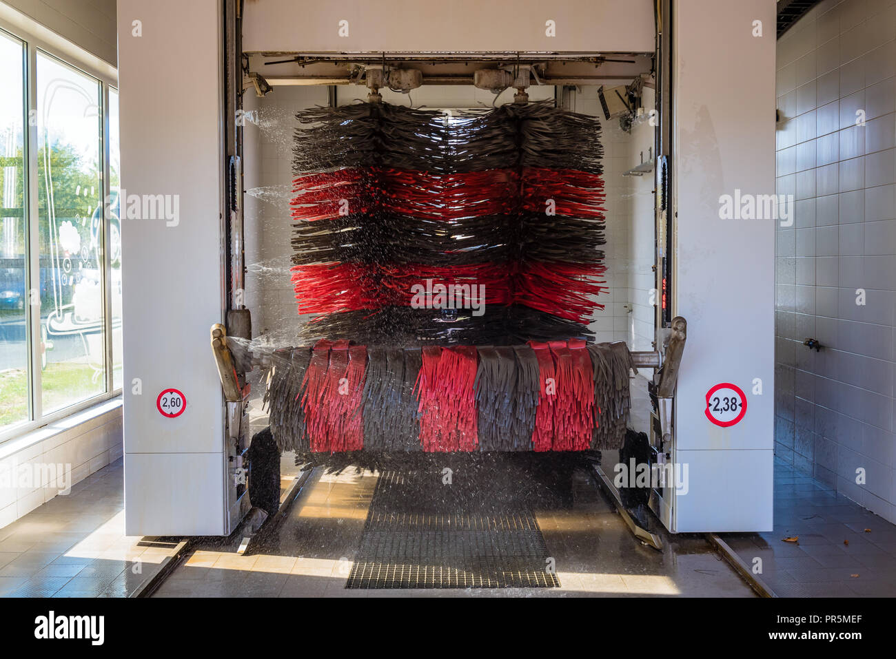 Automatic brush car wash Stock Photo - Alamy
