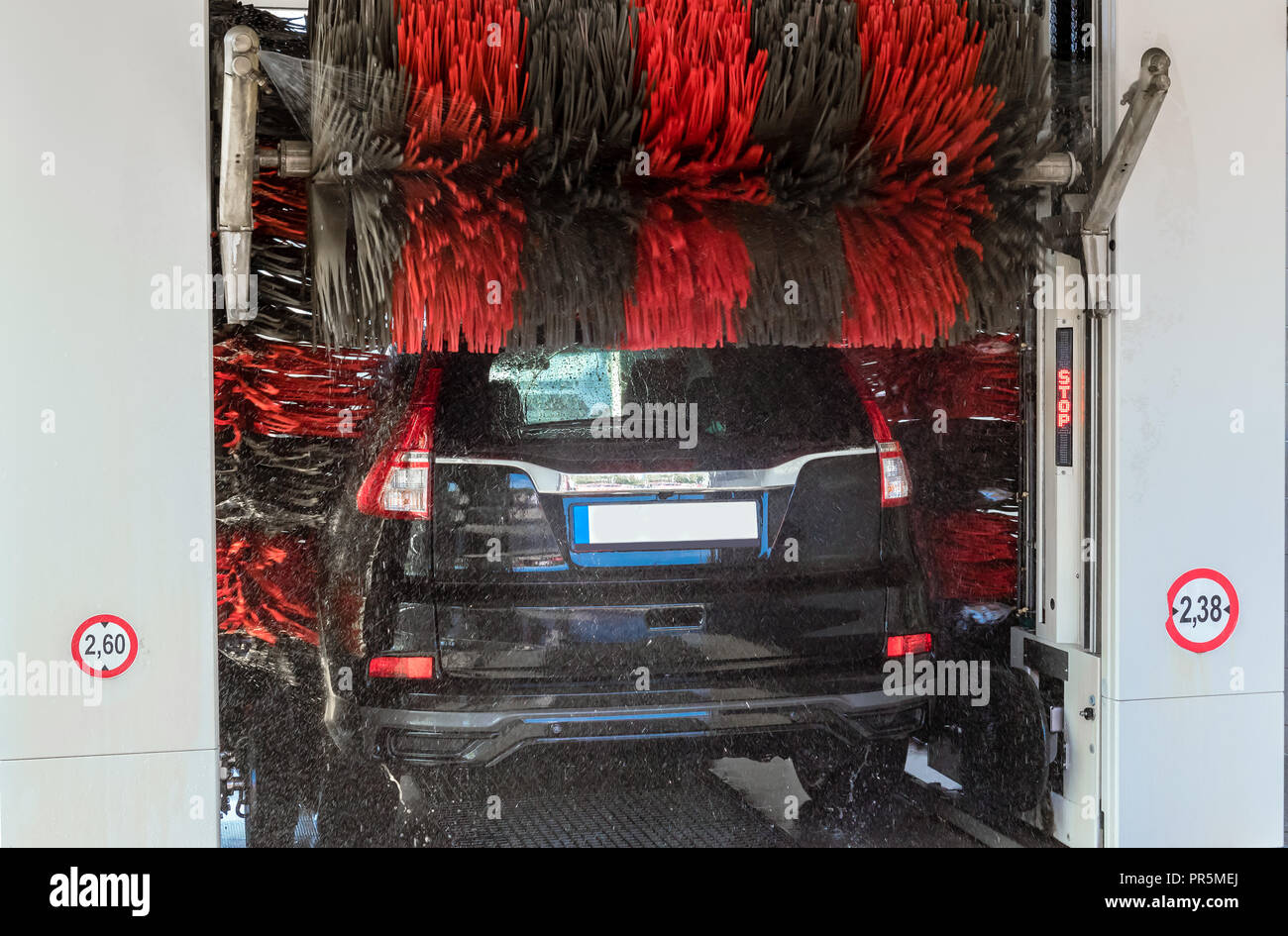 Automatic brush car wash Stock Photo - Alamy