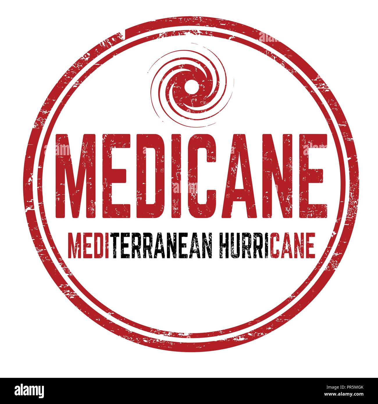 Medicane sign or stamp on white background, vector illustration Stock ...