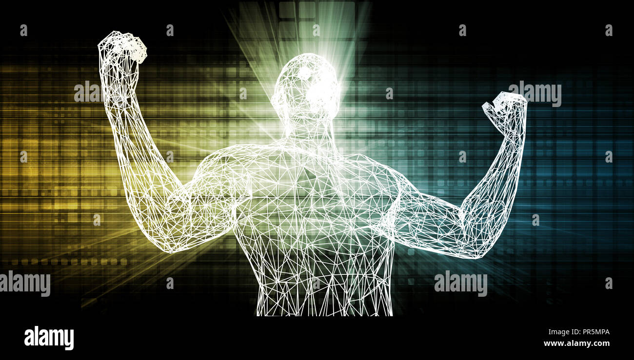 Successful Technology Idea with Man Celebrating Success Stock Photo - Alamy