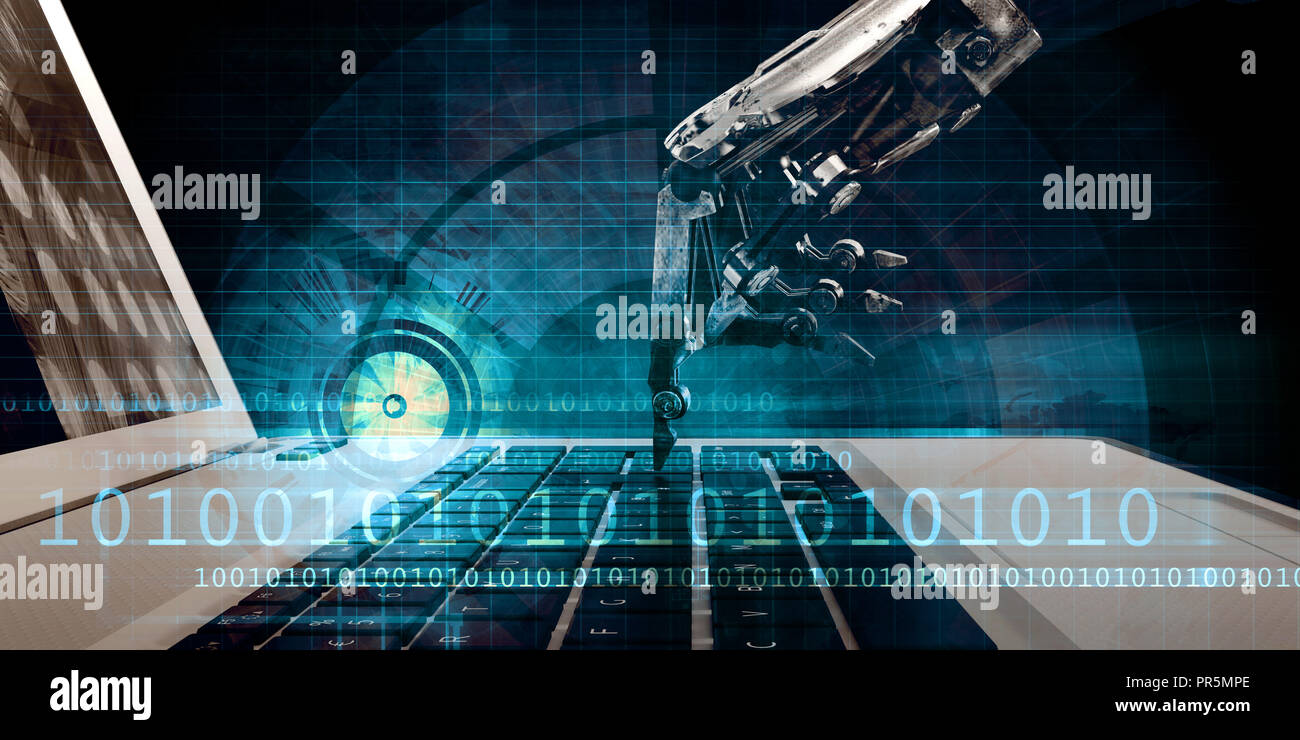 Man Machine Equilibrium as a Science Technology Concept Stock Photo - Alamy