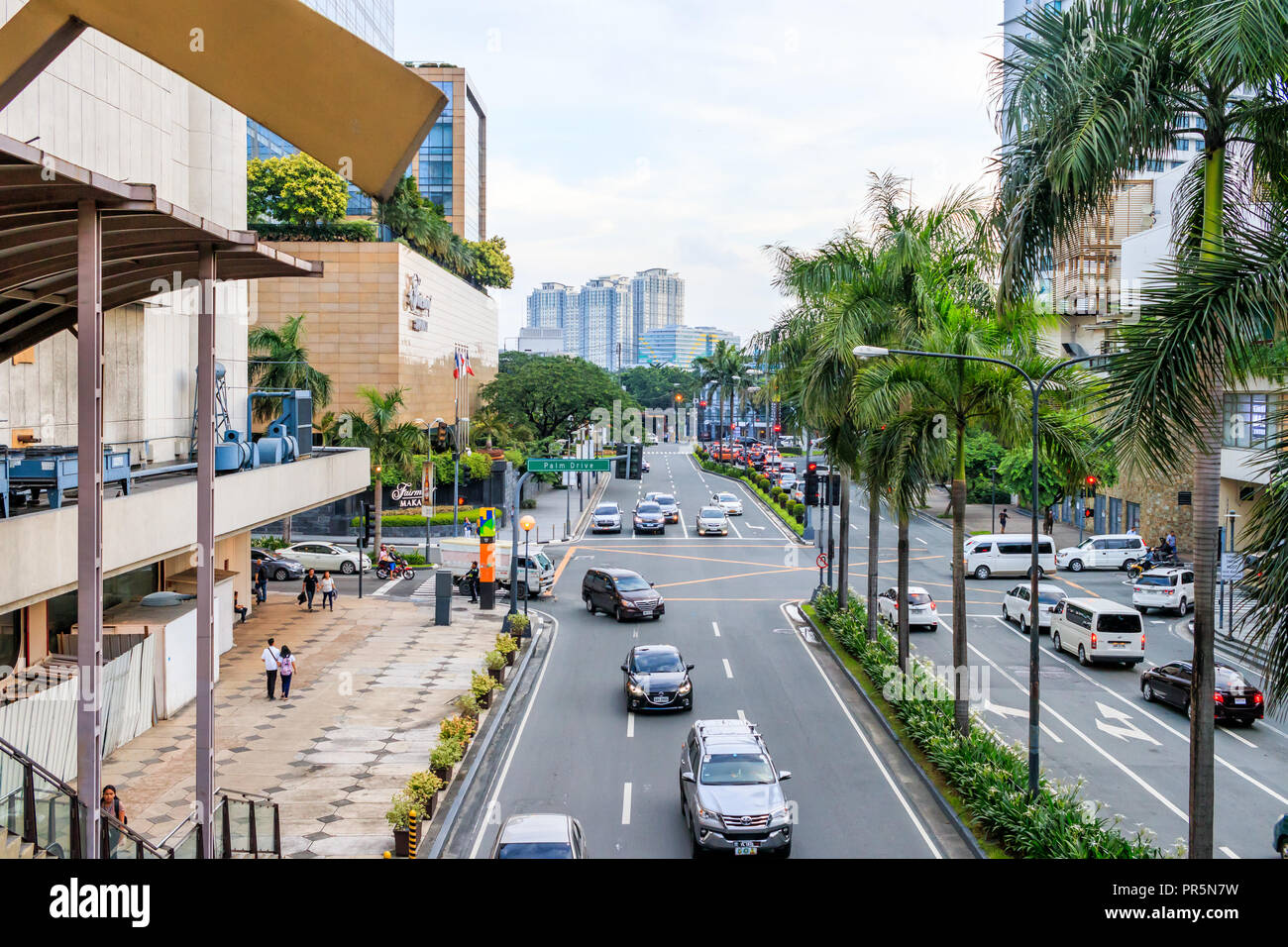 Makati, Philippines - July 30, 2018: Street In Makati Central Business ...