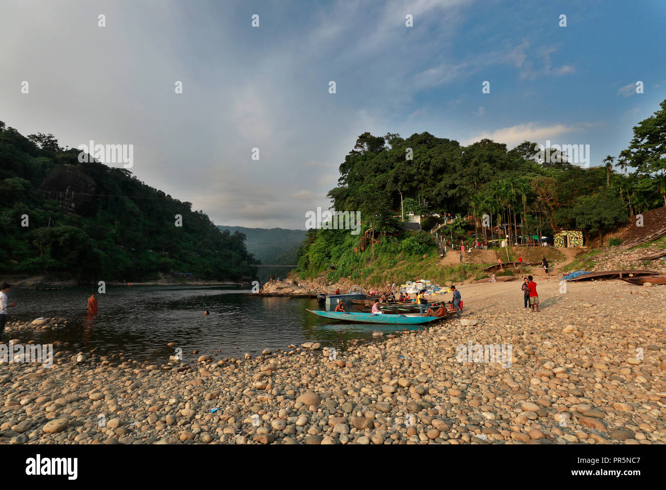 Sylhet, Bangladesh - September 23, 2018: Jaflong is a hill station and ...