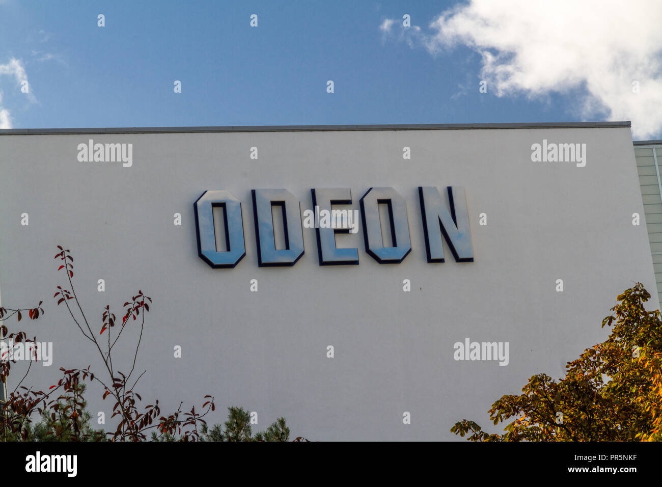 Bournemouth, United Kingdom – Odeon Cinema Theatre sign on September 21 ...