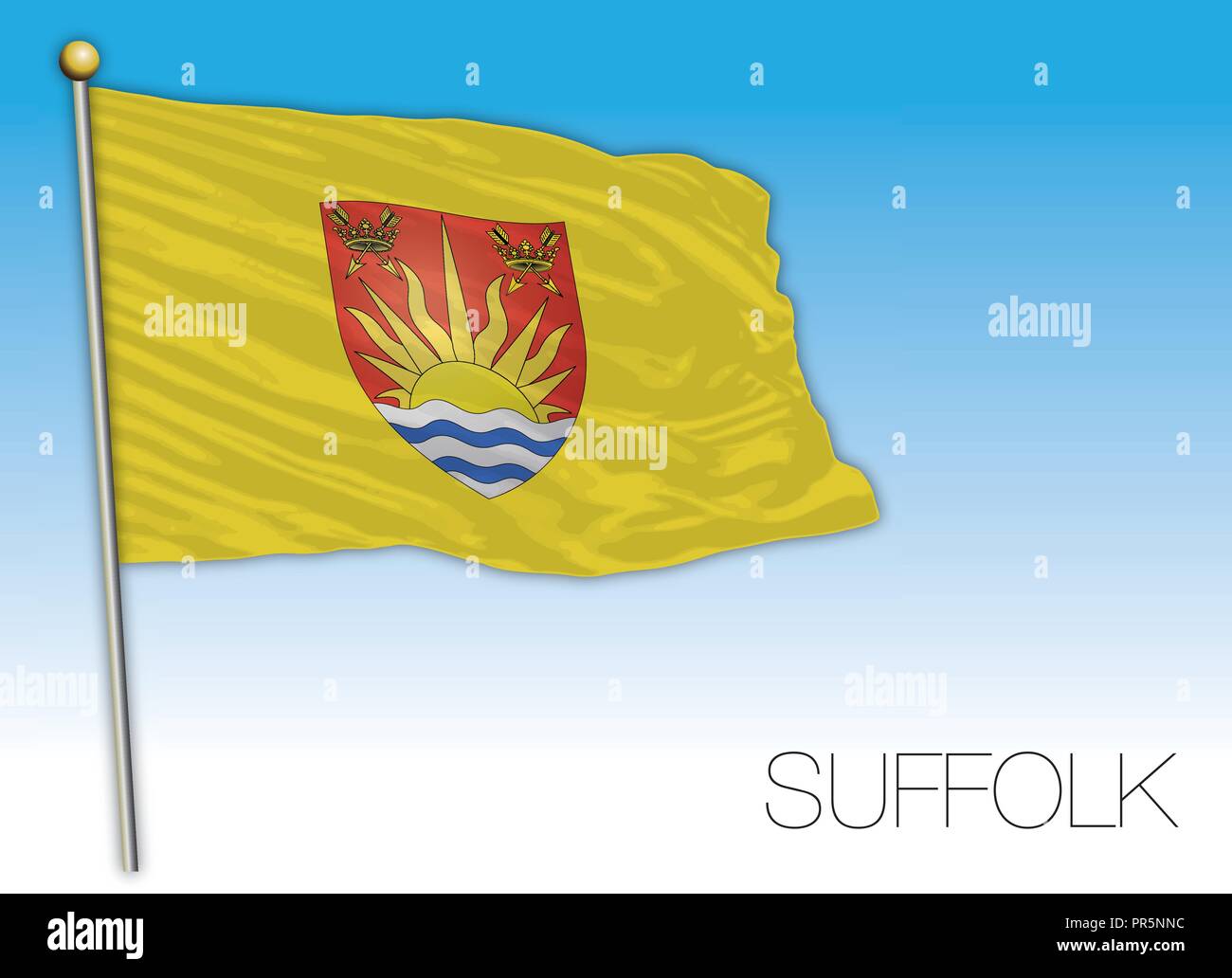 Suffolk flag, United Kingdom, vector illustration Stock Vector Image ...