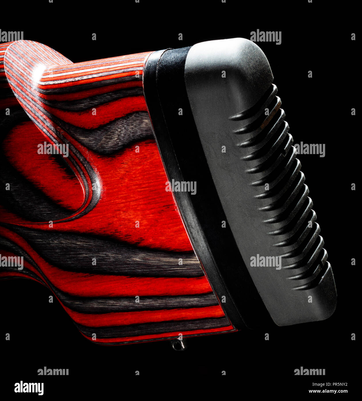 Rifle recoil pad that is ribbed on a rifle to soften shooting Stock ...