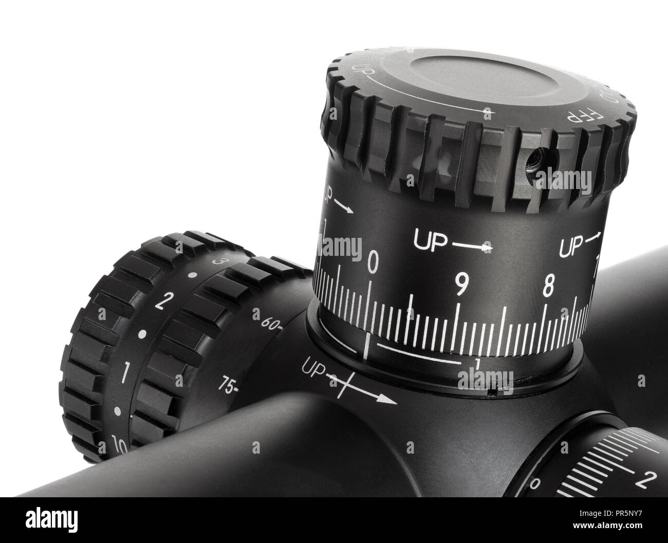 Elevation adjustment dial on a tactical sniper scope Stock Photo - Alamy
