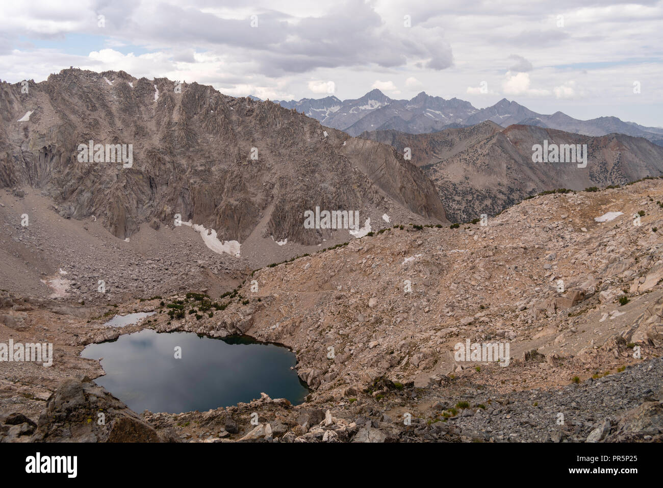 High angle view looking south from Glen Pass, John Muir Trail/Pacific ...