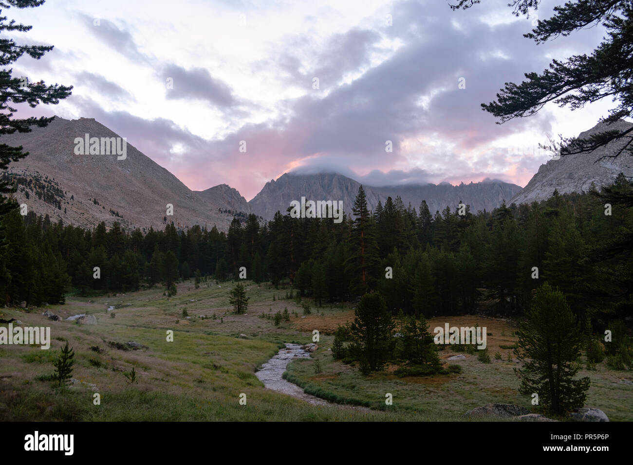 Surnise at Crabtree Meadows with a spectacular view of clouds over Mt ...