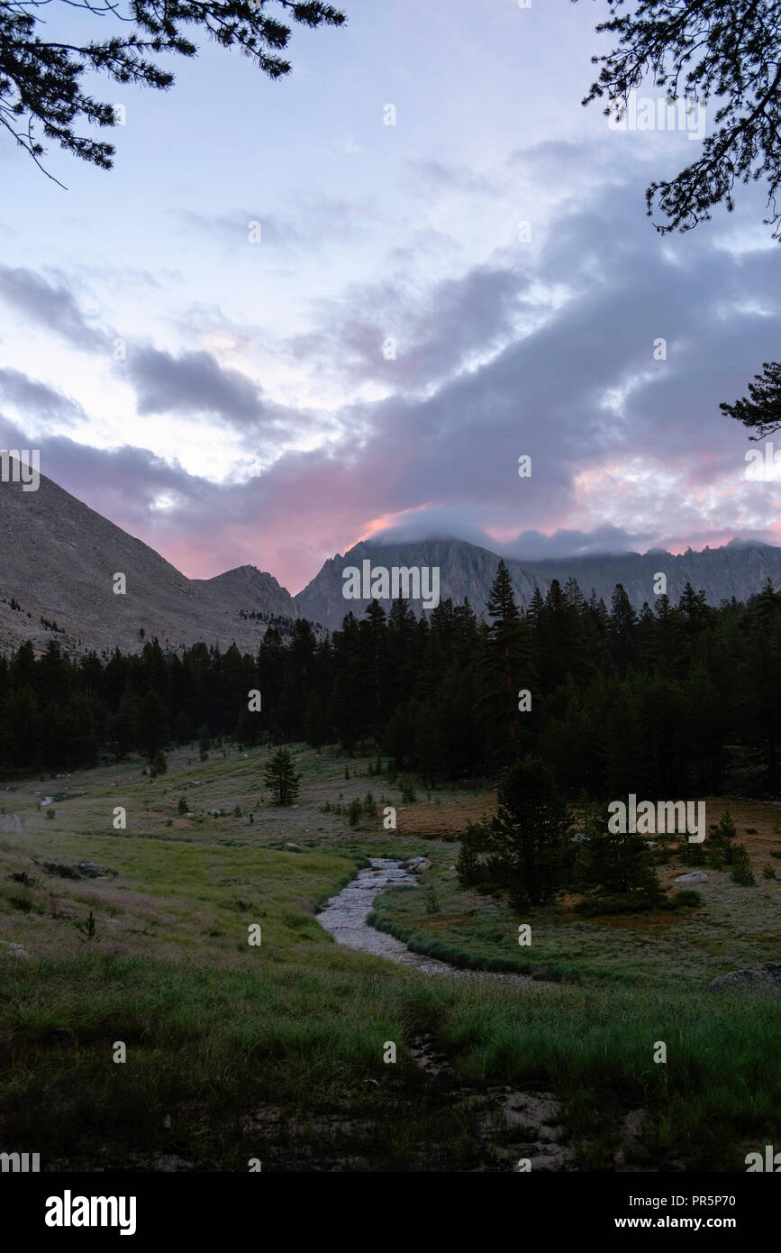 Surnise at Crabtree Meadows with a spectacular view of clouds over Mt ...