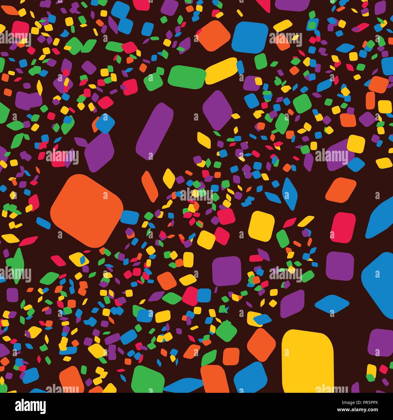 Square rainbow colorful geometrical abstract background for use in ...