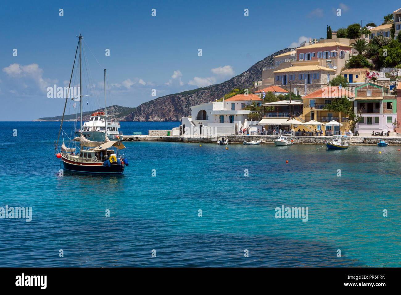 ASOS, KEFALONIA, GREECE - MAY 25, 2015: Amazing Seascape of beach of ...