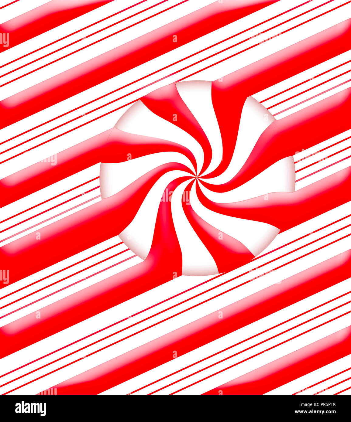 Candy striped design with swirling red and white peppermint hard candy ...