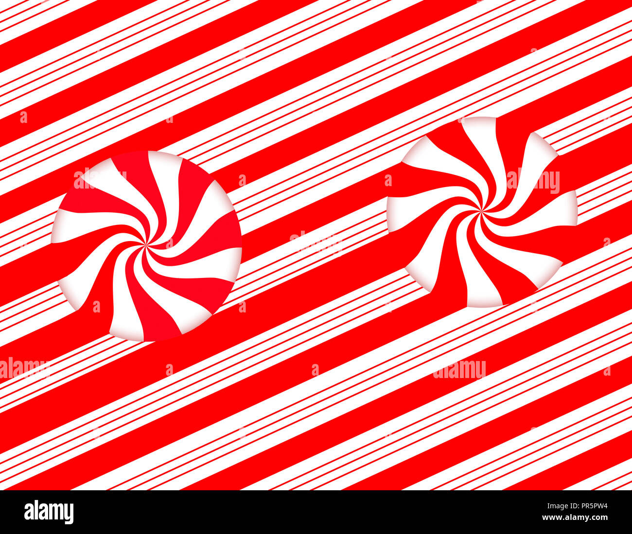 Candy striped design with swirling red and white peppermint hard candy ...