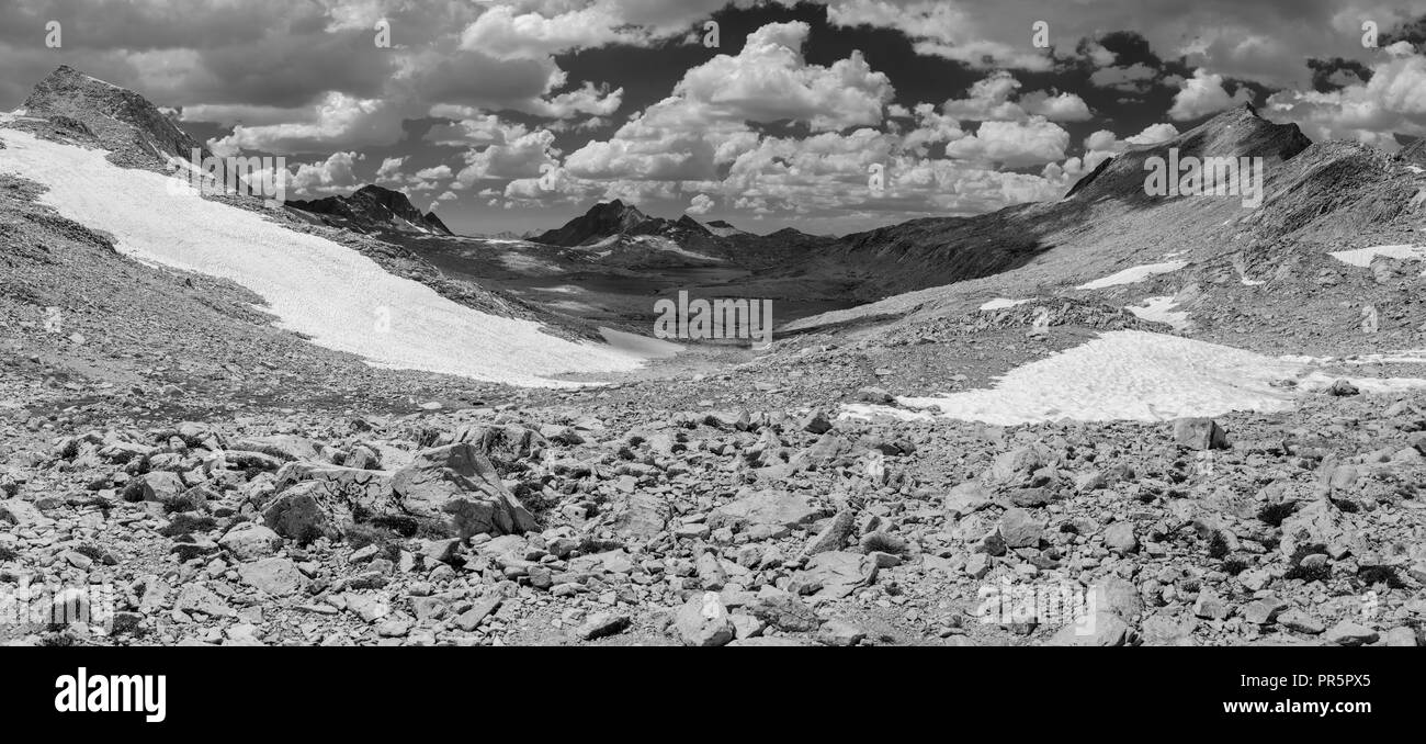 Looking north from Muir Pass over Evolution Basin. John Muir Trail ...