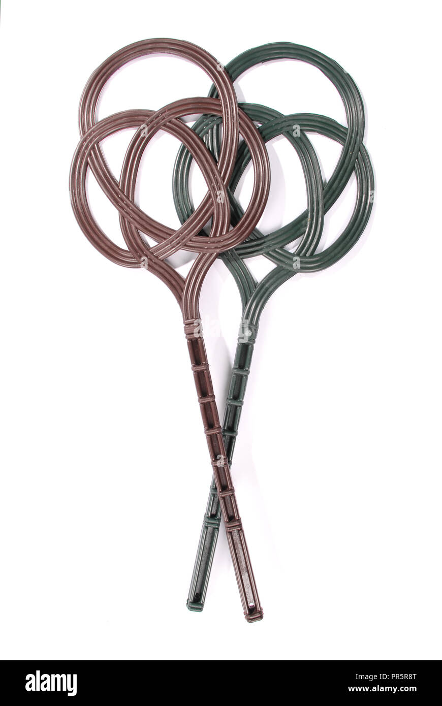 Black two plastic carpet beater ready to use. Isolated on white ...