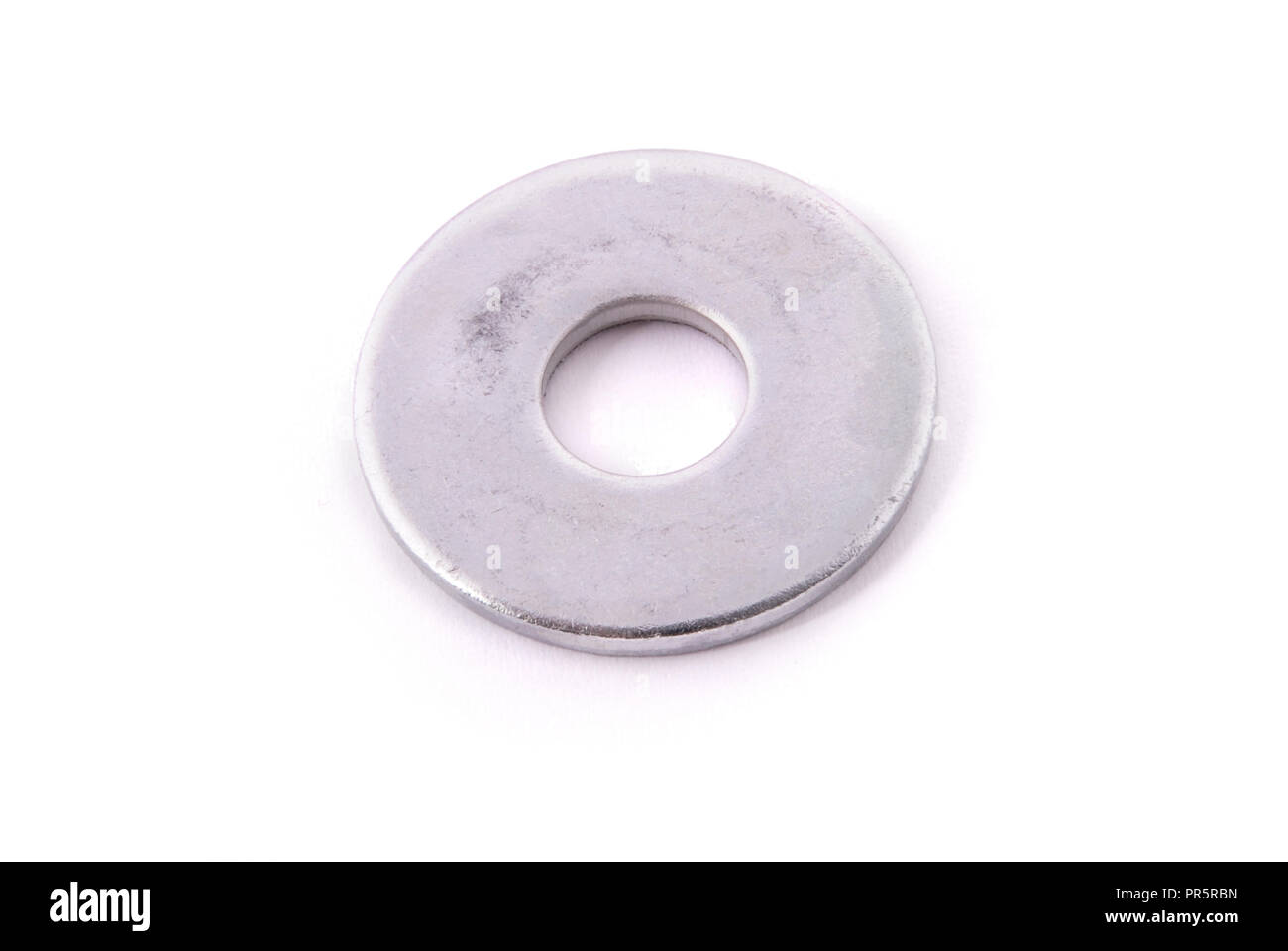Flat metal washers and nut isolated on a white background Stock Photo ...