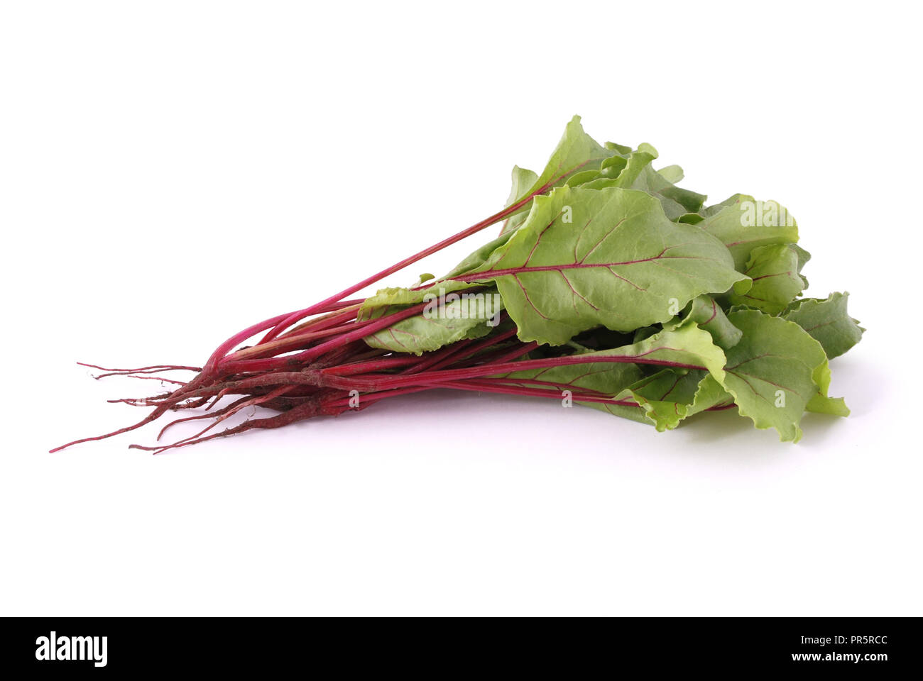 Fresh beets with earth and roots, with leaves, isolated on white ...