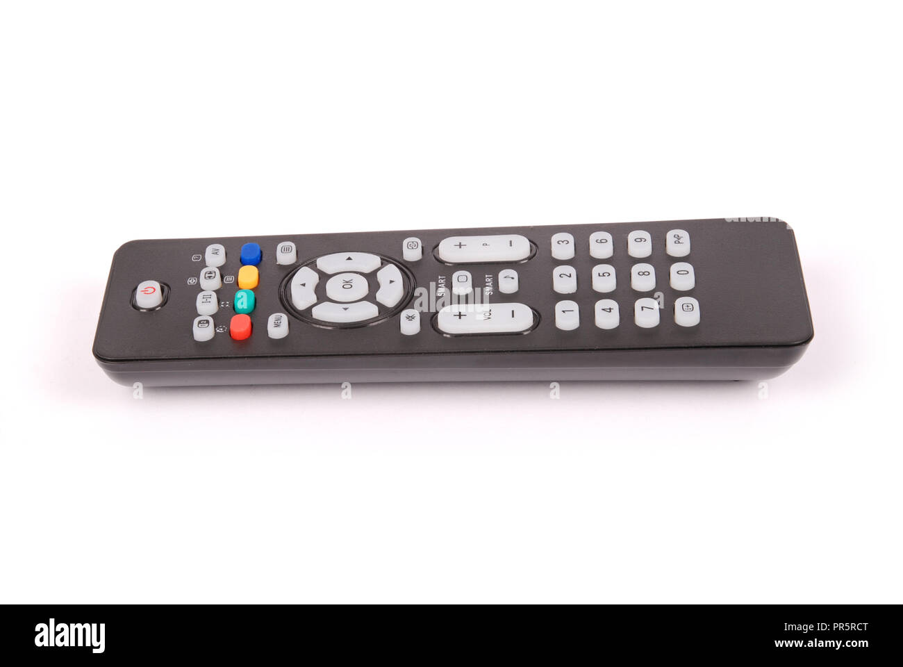 Black remote control for TV isolated on white background Stock Photo ...