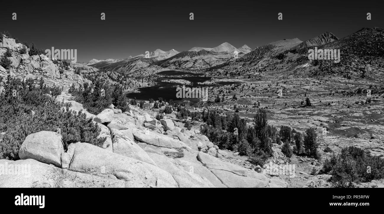 The view along the John Muir Trail - Marie Lake from Selden Pass; John ...