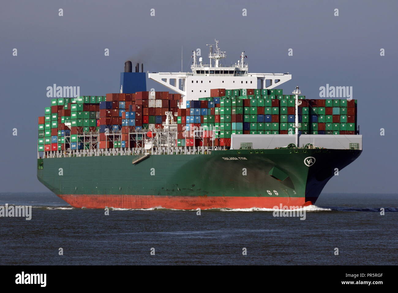 The large container ship Thalassa Tyhi will arrive at the port of ...