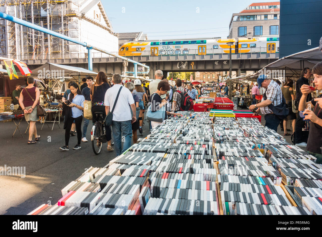 Berlin cd market Stock Photo - Alamy
