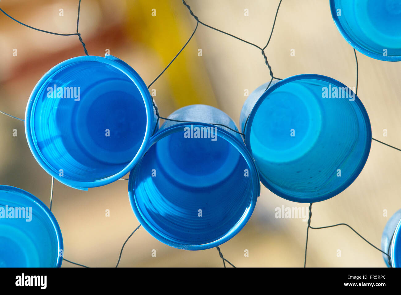 creative recycling of plastic glasses Stock Photo - Alamy