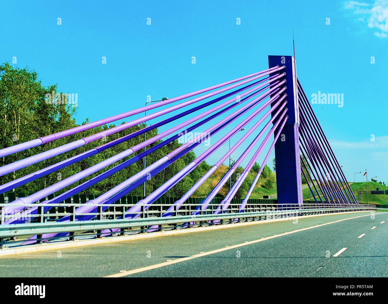 Bridge on modern highway, of Czech republic Stock Photo - Alamy