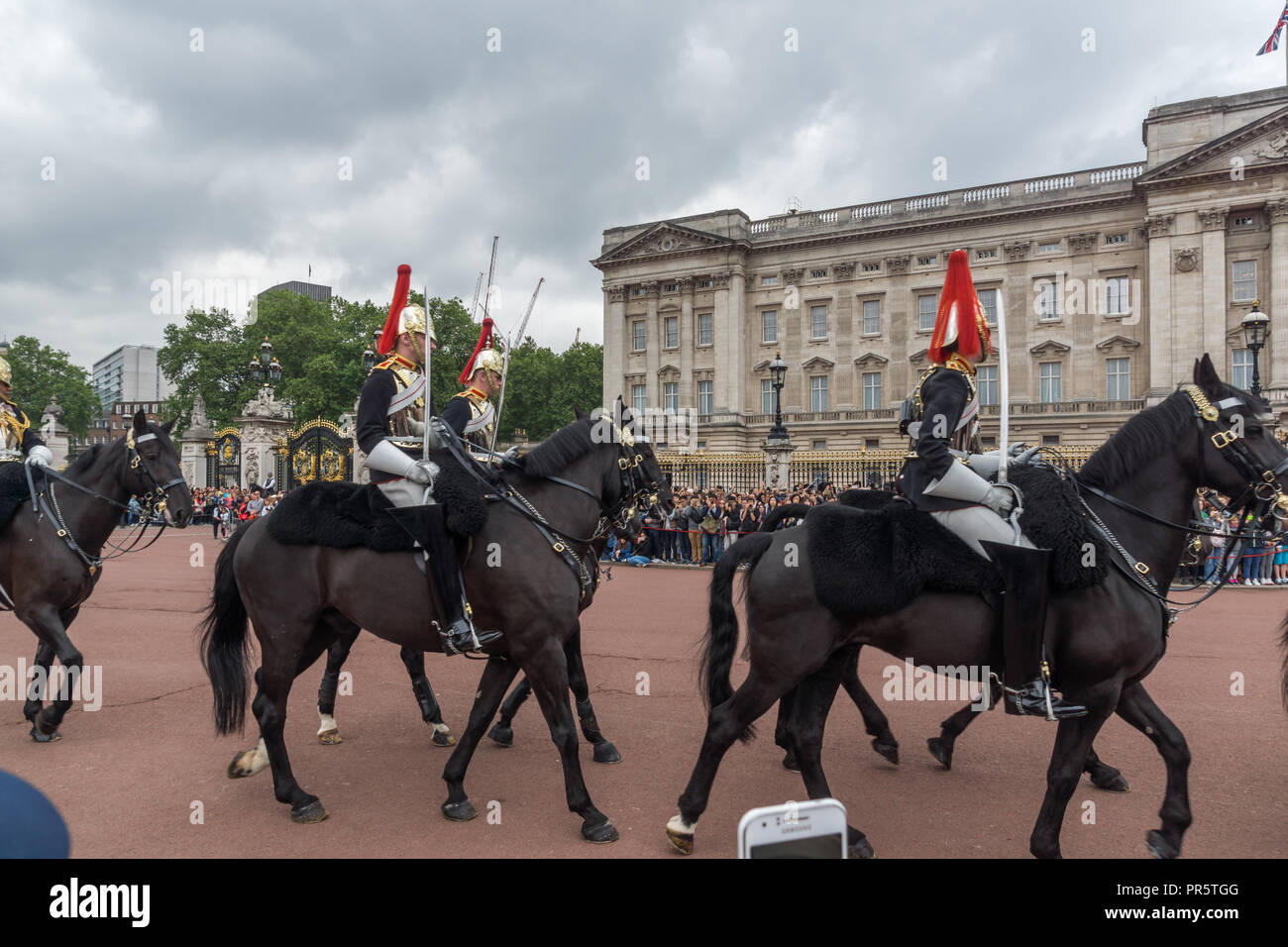 LONDON, ENGLAND - JUNE 17, 2016: British Royal guards perform the ...