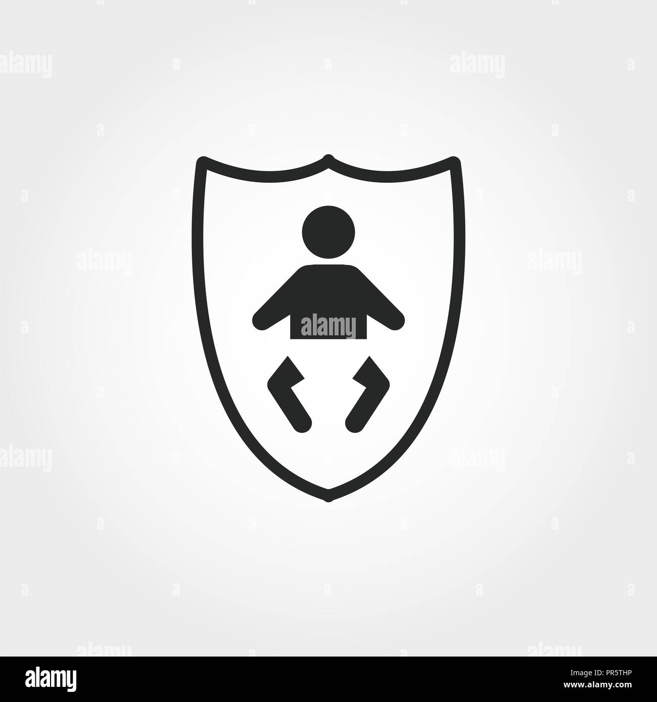 Child Safety icon. Monochrome style design from baby things collection ...