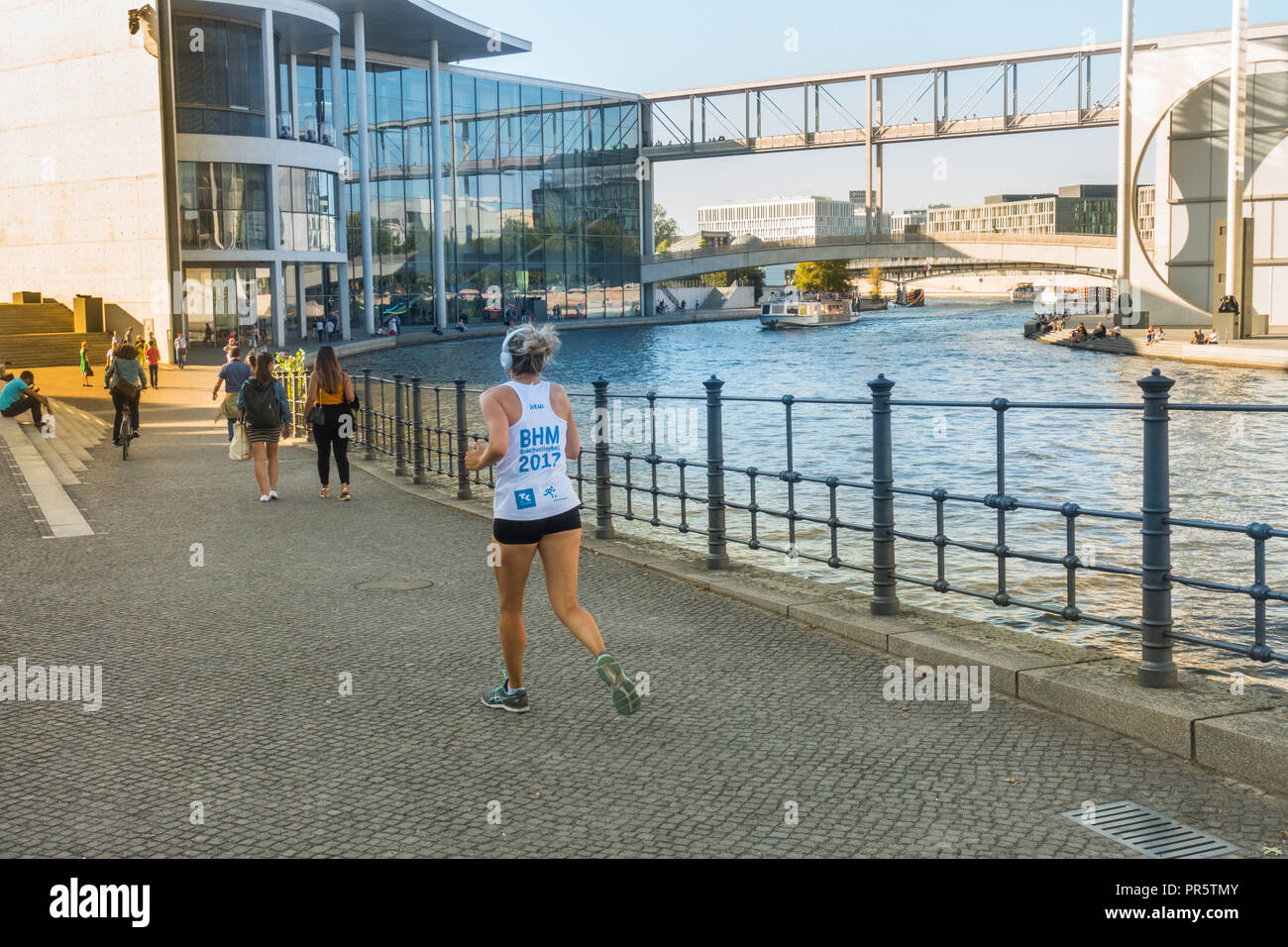 Berlin woman jogging street hi-res stock photography and images - Alamy