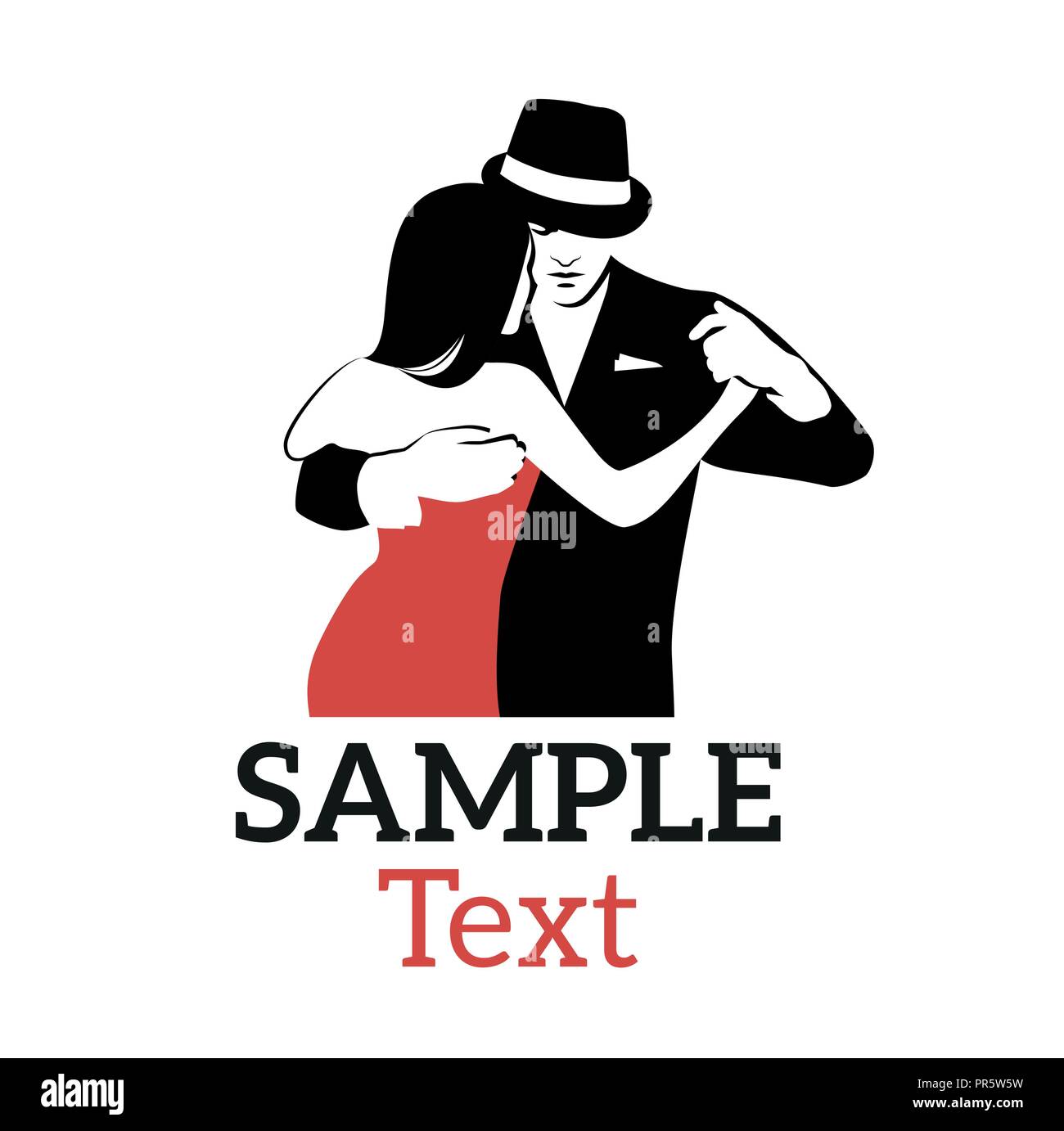 Love Tango. Couple dancing tango. Good for logo Stock Vector Image ...