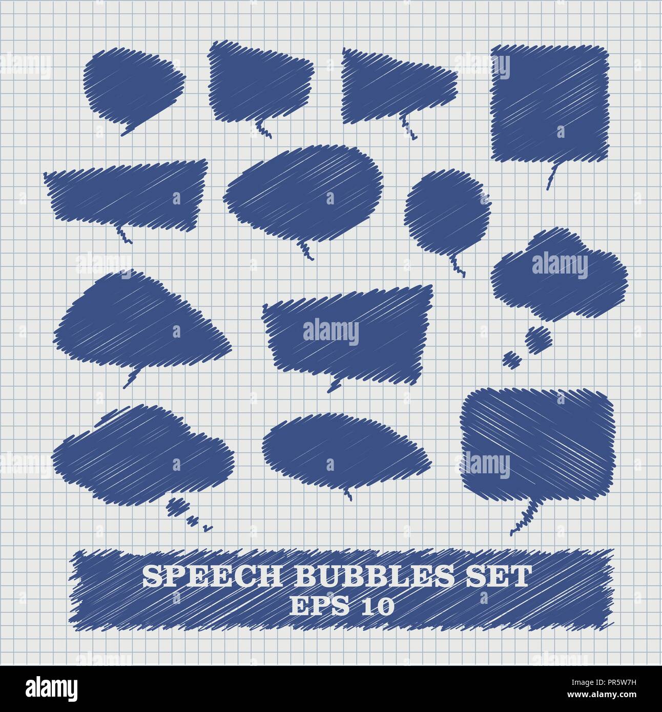 Thought bubbles sketch Stock Vector Images - Alamy