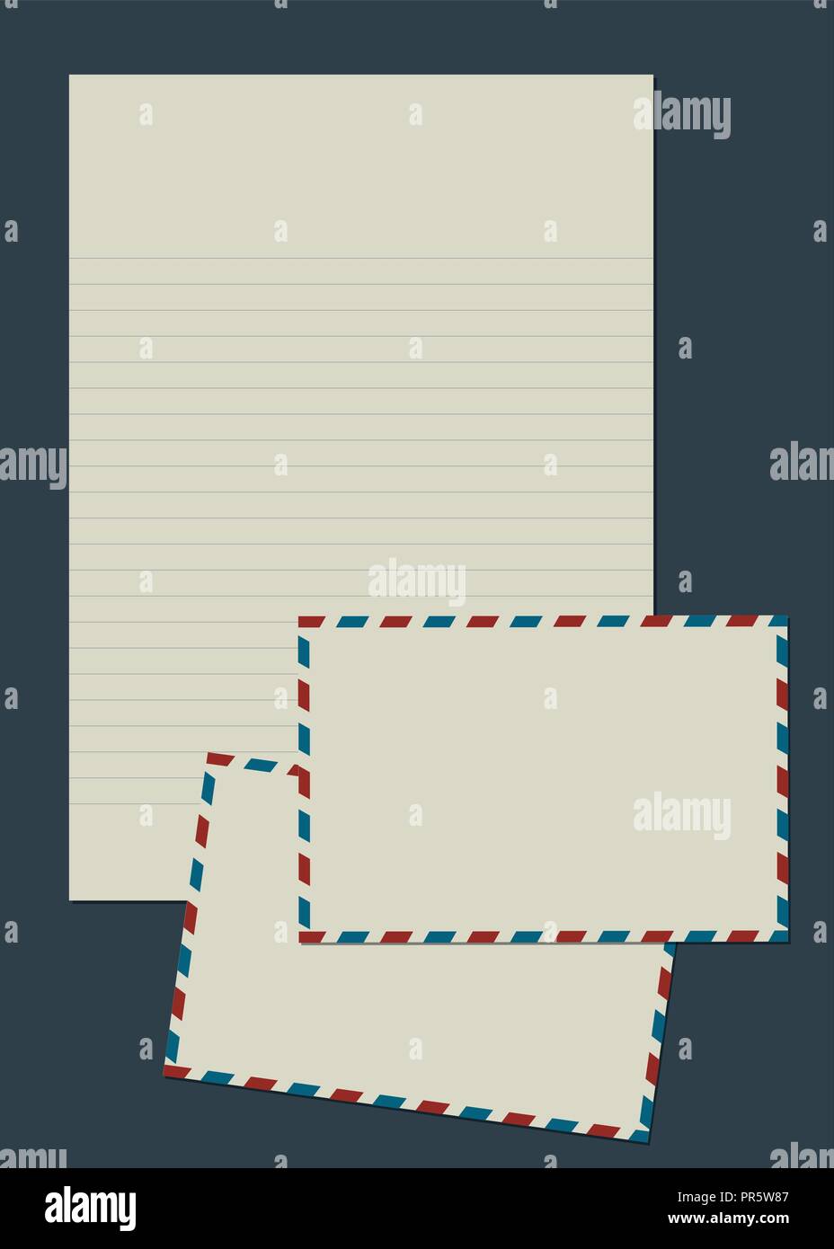 Stationery mail by plane Stock Vector Image & Art - Alamy