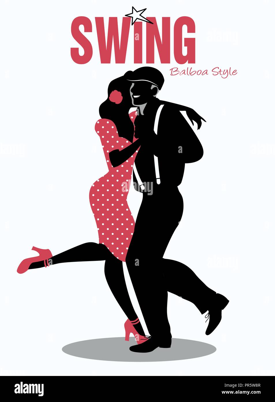 Young couple dancing swing: "Balboa" Style Stock Vector Image & Art - Alamy