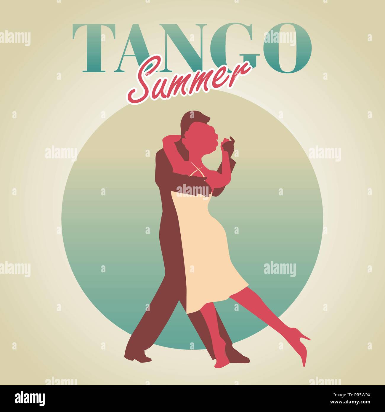 Dancing couple waltz poster Stock Vector Images - Alamy