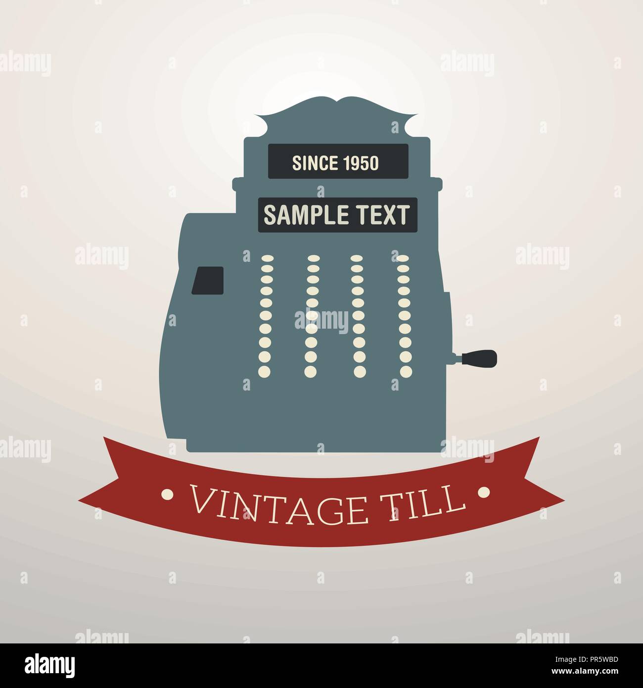 Vintage style design logo cash register Stock Vector Image & Art - Alamy