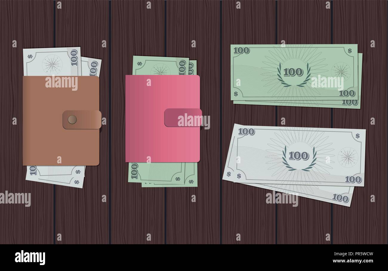 Wallets vector vectors hi-res stock photography and images - Alamy