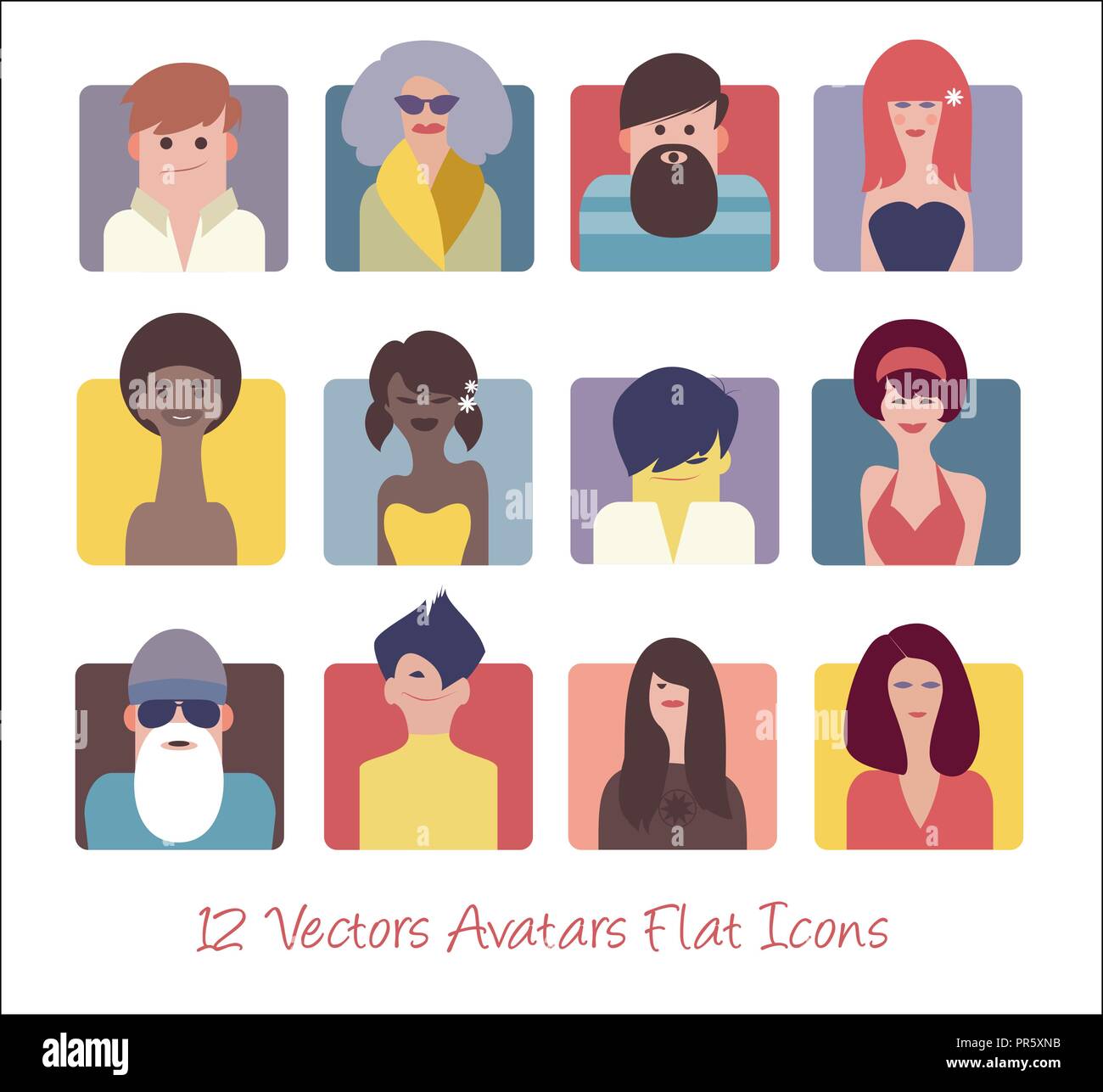 Simple People Avatars Stock Vector Images - Alamy