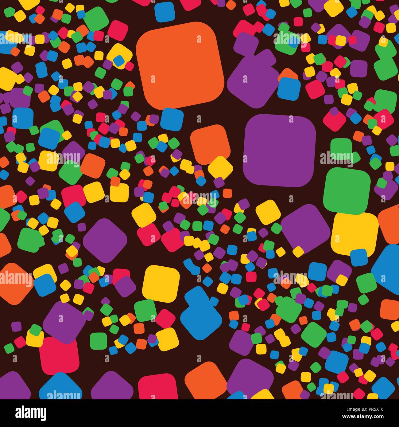 Square rainbow colorful geometrical abstract background for use in ...