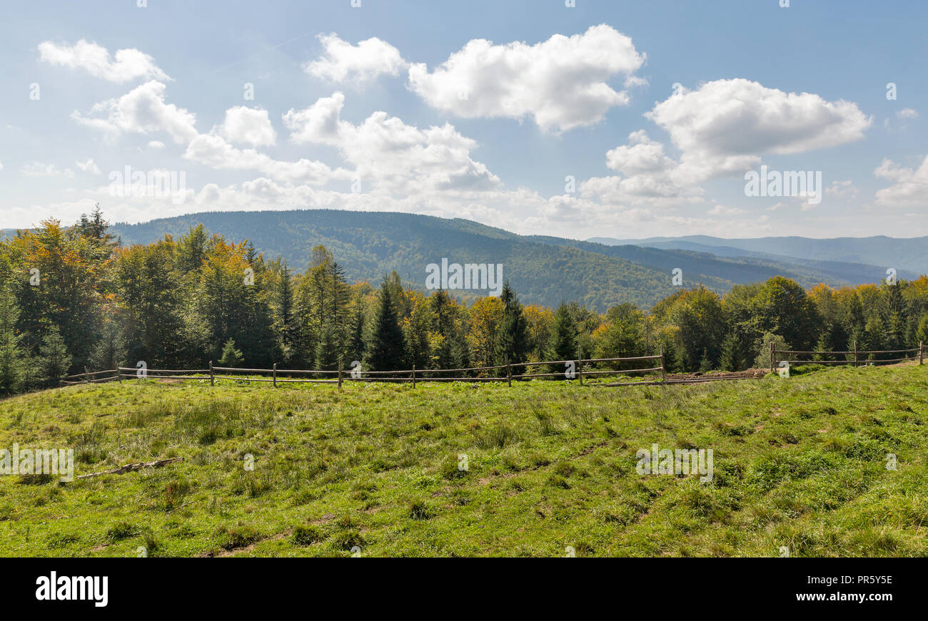Mountain valley landscape in Carpathians, Western Ukraine Stock Photo ...