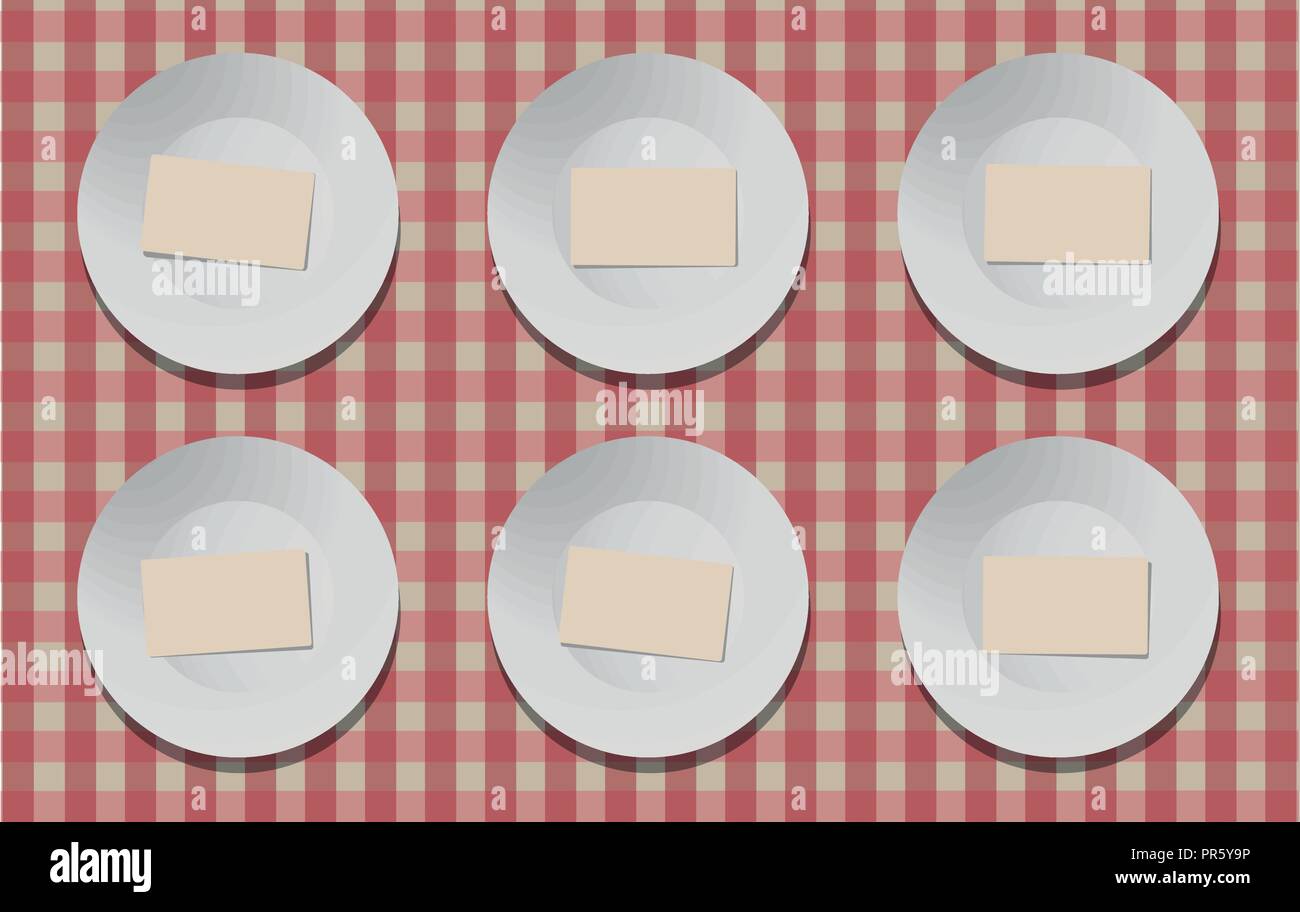Table in restaurant empty Stock Vector Images - Alamy