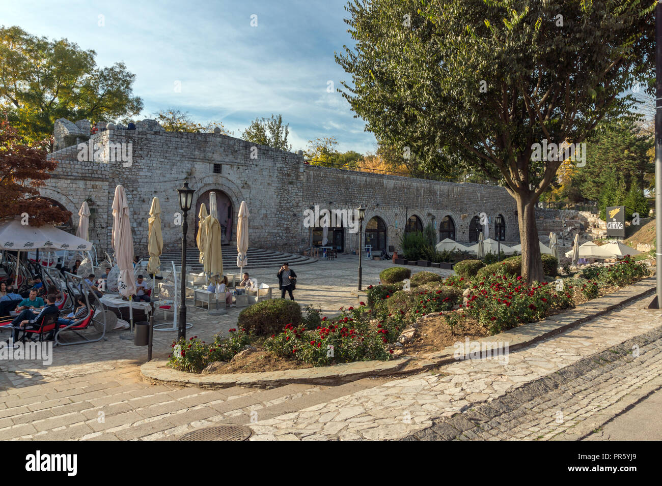 NIS, SERBIA- OCTOBER 21, 2017: Inside view of Fortress and park in City ...